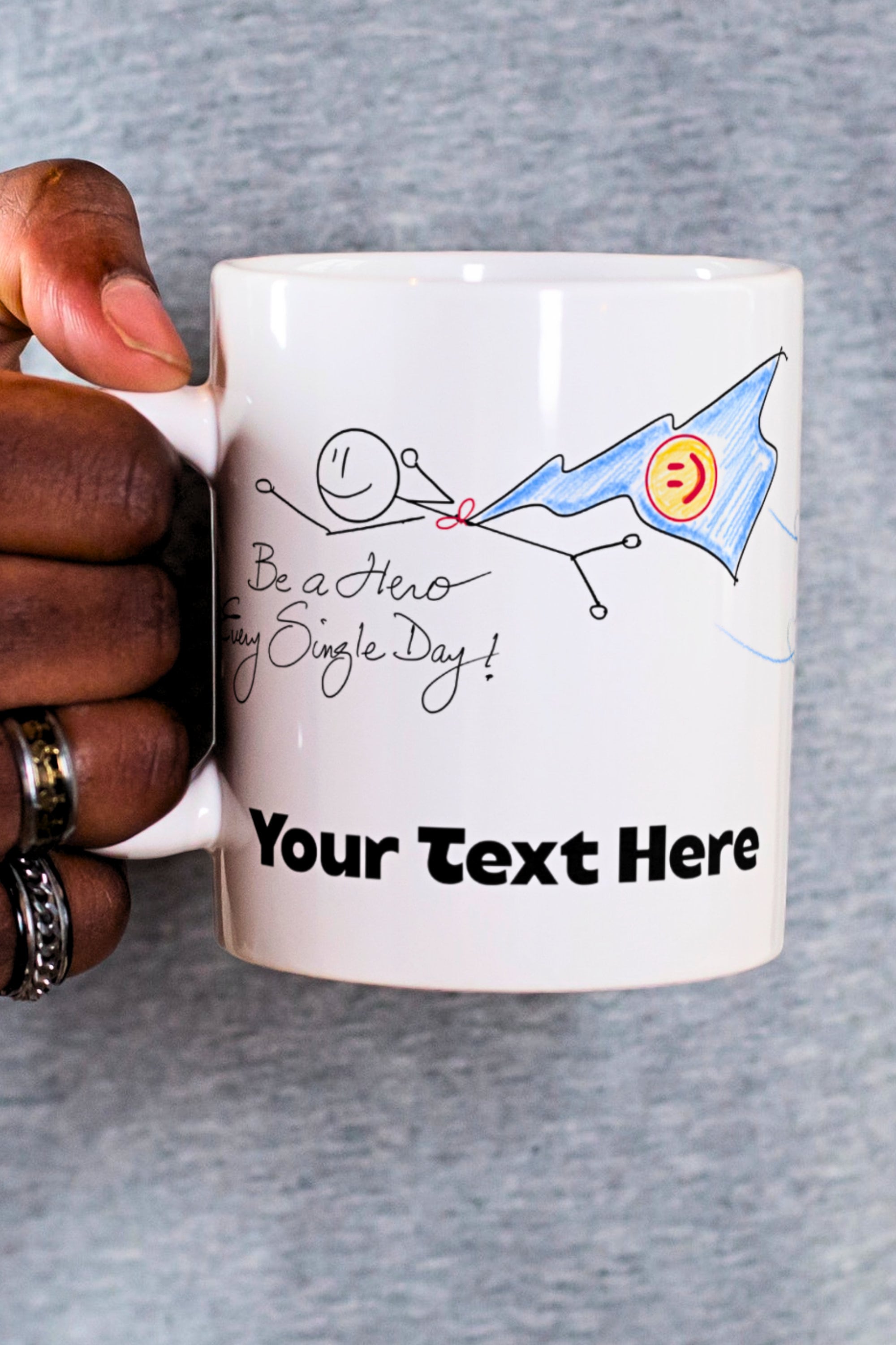 Customizable Mug Superhero Design White Ceramic Mug With Personalized ...