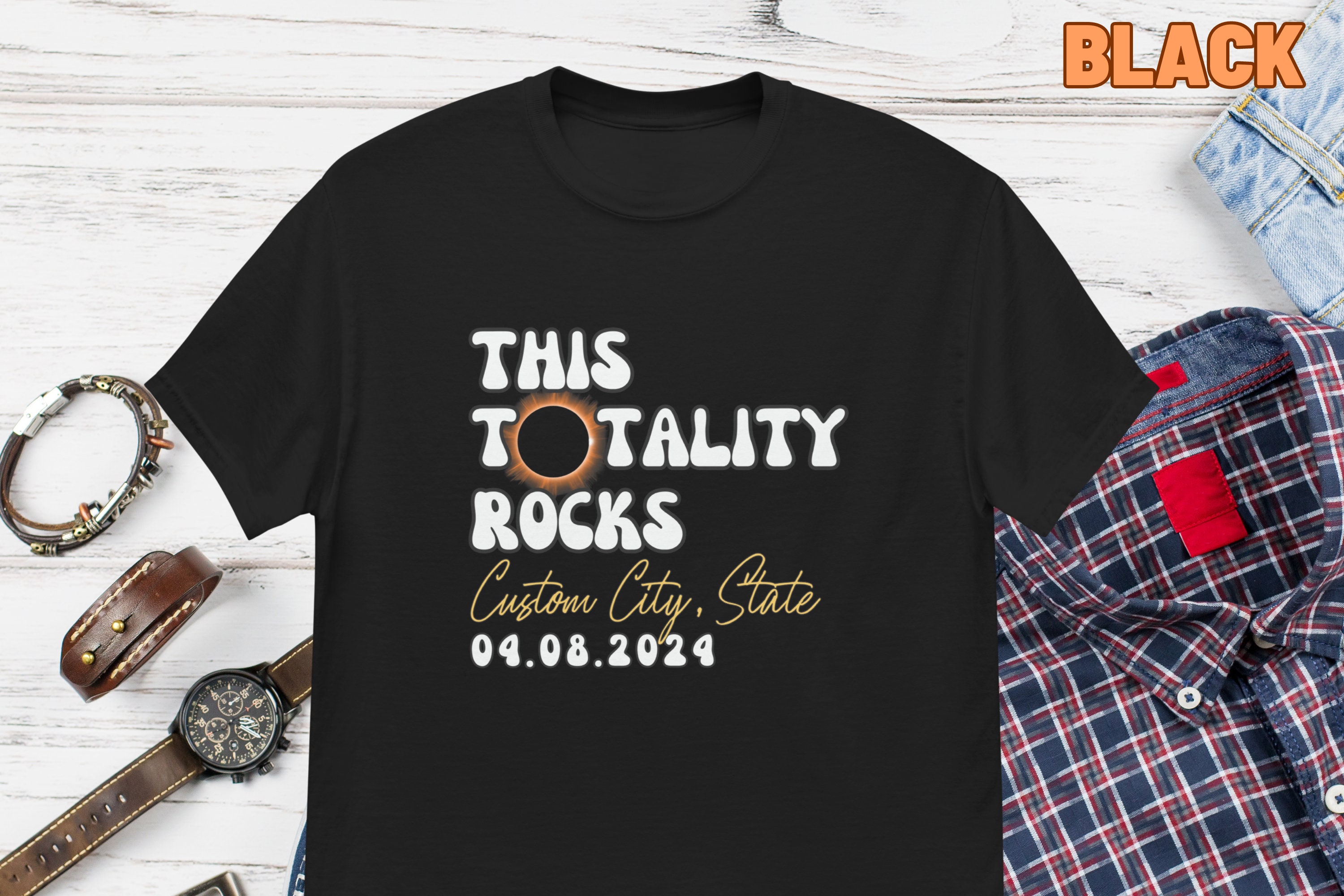 Custom Eclipse T-shirt Customized Totality Shirt Personalized Solar ...