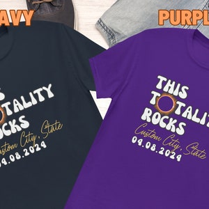 Custom Eclipse T-shirt Customized Totality Shirt Personalized Solar ...