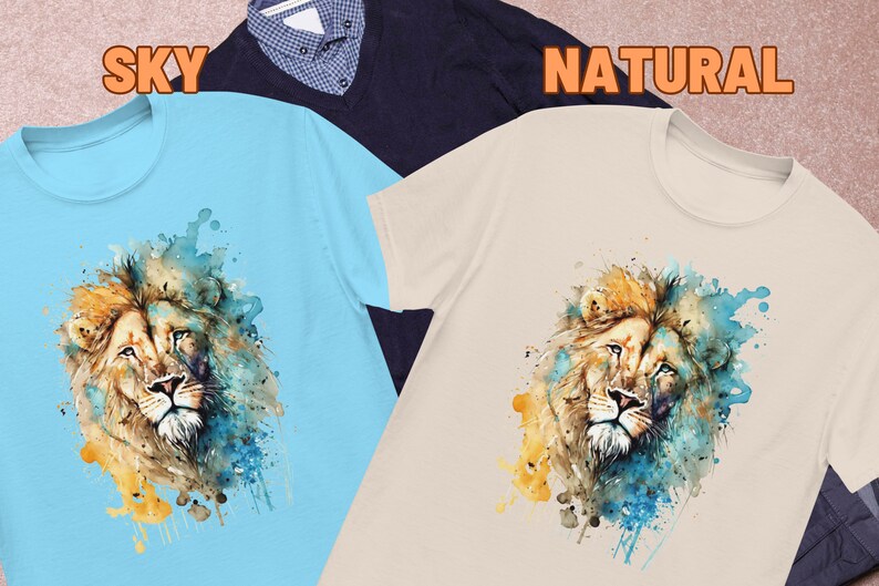 Lion Face Shirt Majestic Lion T Shirt Wild Life Lion T-shirt for Animal ...