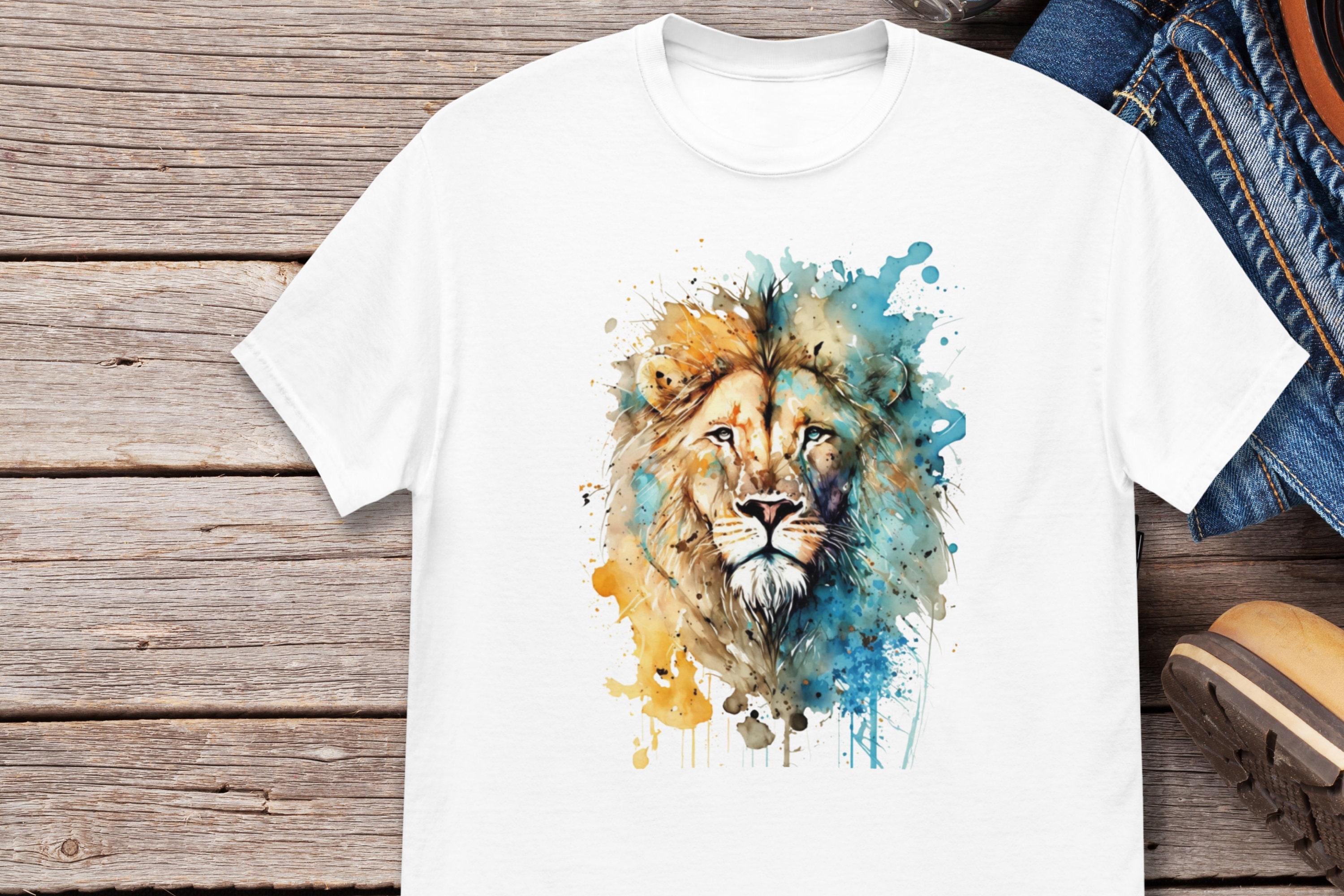 Lion Face Shirt Majestic Lion T Shirt Wild Life Lion T-shirt for Animal ...