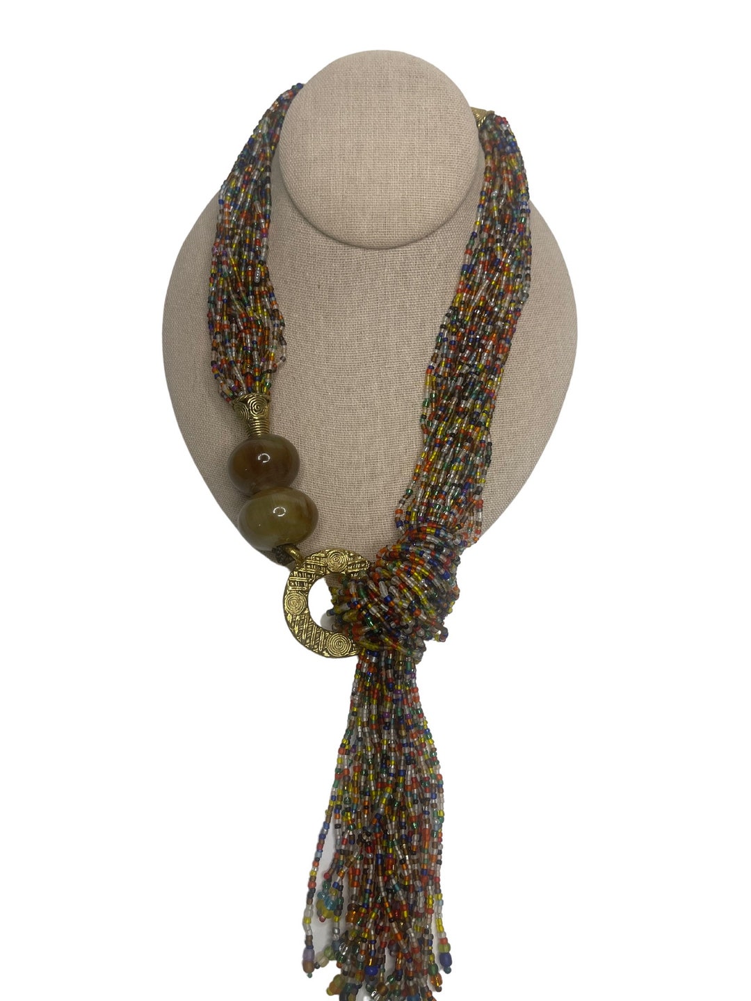 Ghana Pendant Necklace | Ghana Statement Necklace | Ghana Beaded ...