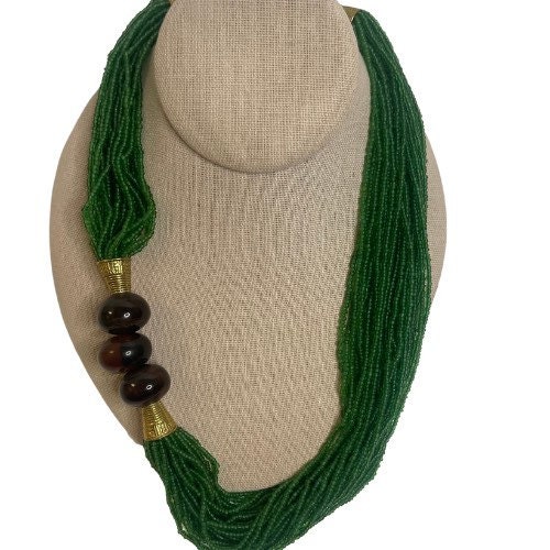 Ghana Pendant Necklace Ghana Statement Necklace Ghana Beaded Necklace ...