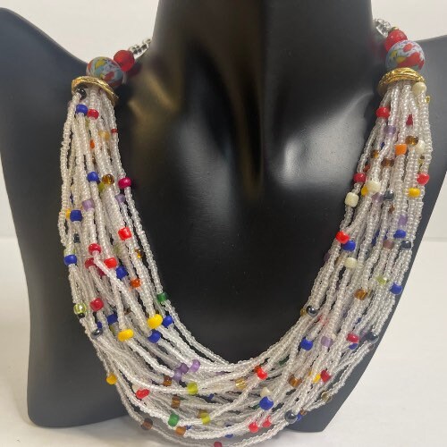 Ghana Handmade Necklace | Ghana Statement Necklace | Ghana Beaded ...