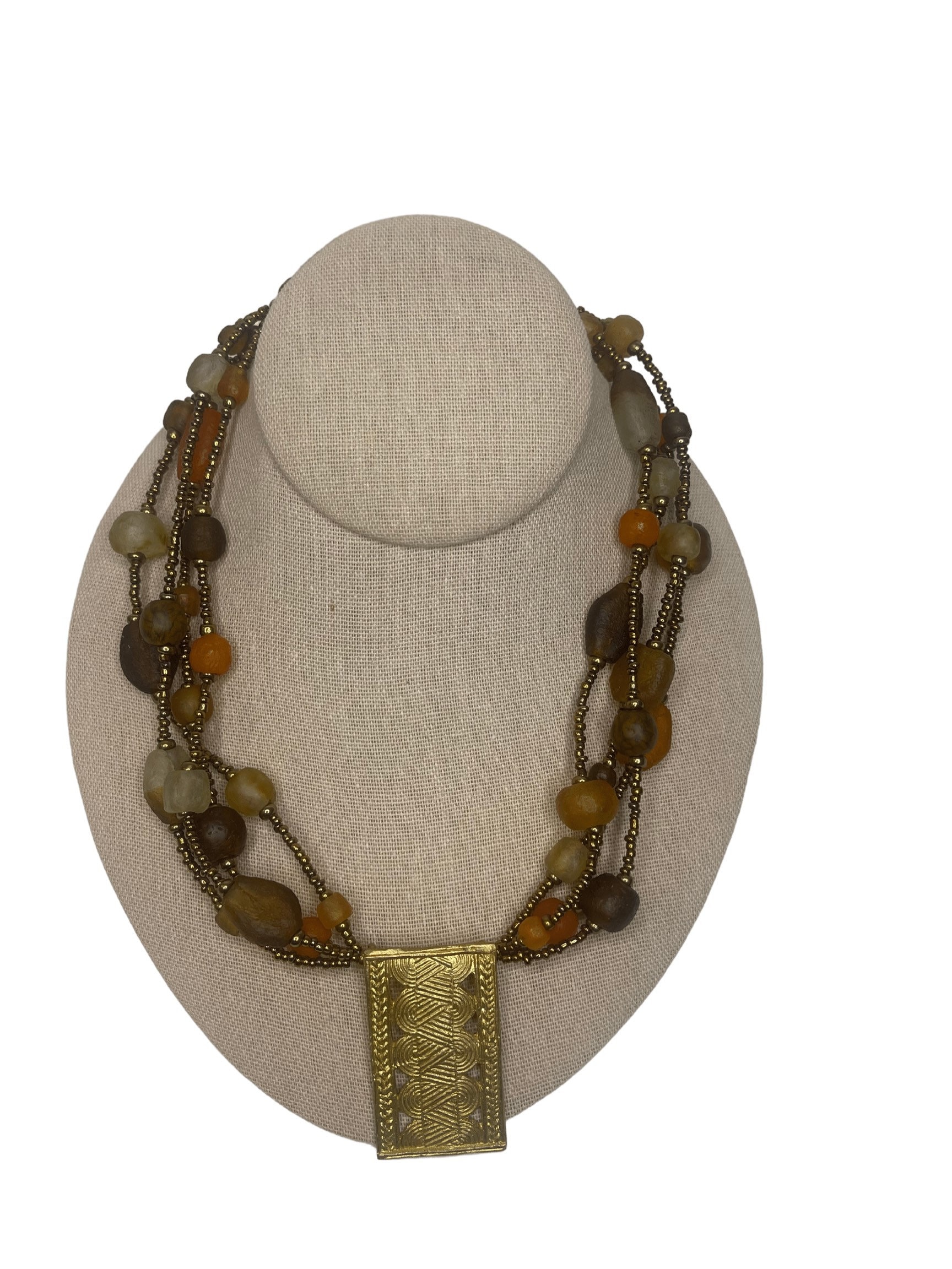 Ghana Pendant Necklace | Ghana Statement Necklace | Ghana Beaded ...