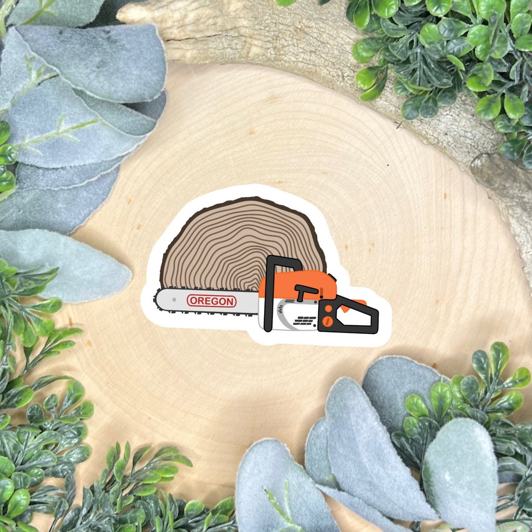 STIHL Chainsaw Log Logging Sticker Logging Sticker, Chainsaw Sticker ...