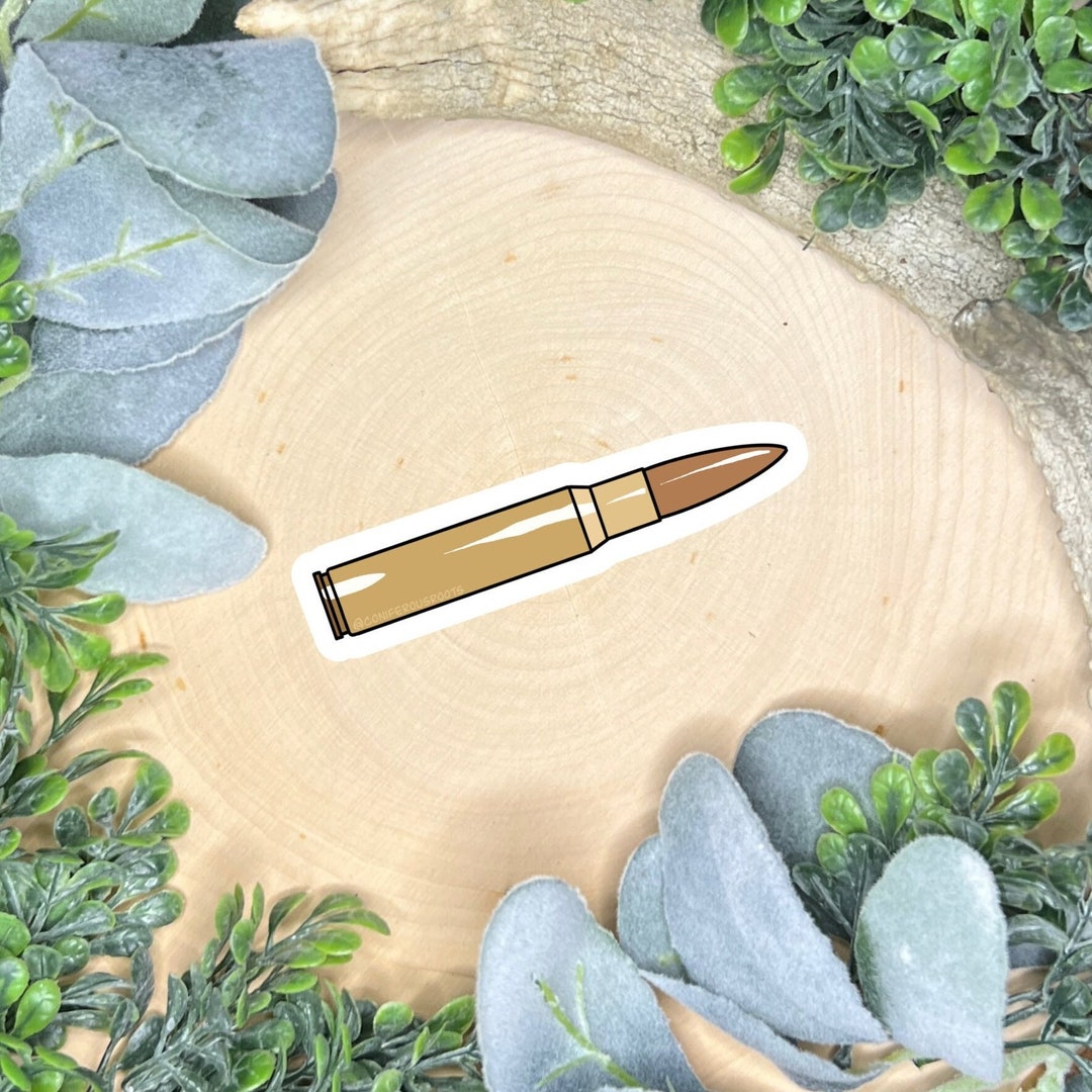 Rifle Bullet Matte Weatherproof Laptop Sticker Gun Sticker, Ammo ...