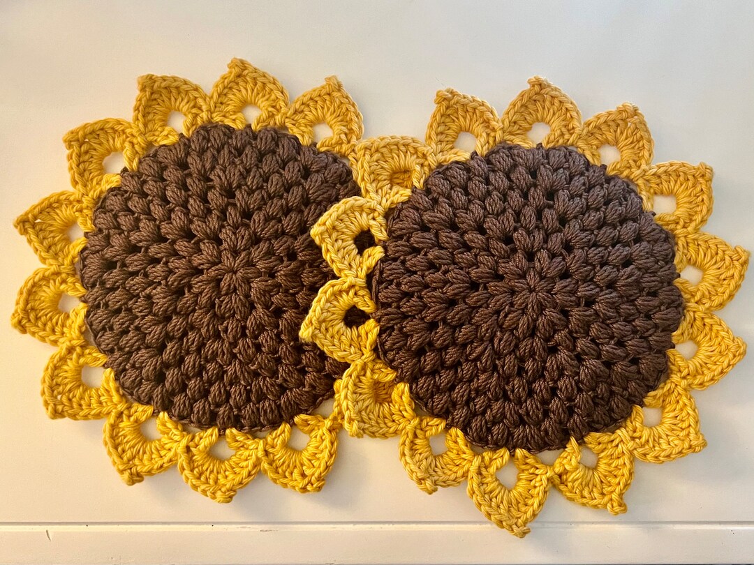 Sunflower / Daisy Pot Holder Crochet Pattern - Etsy