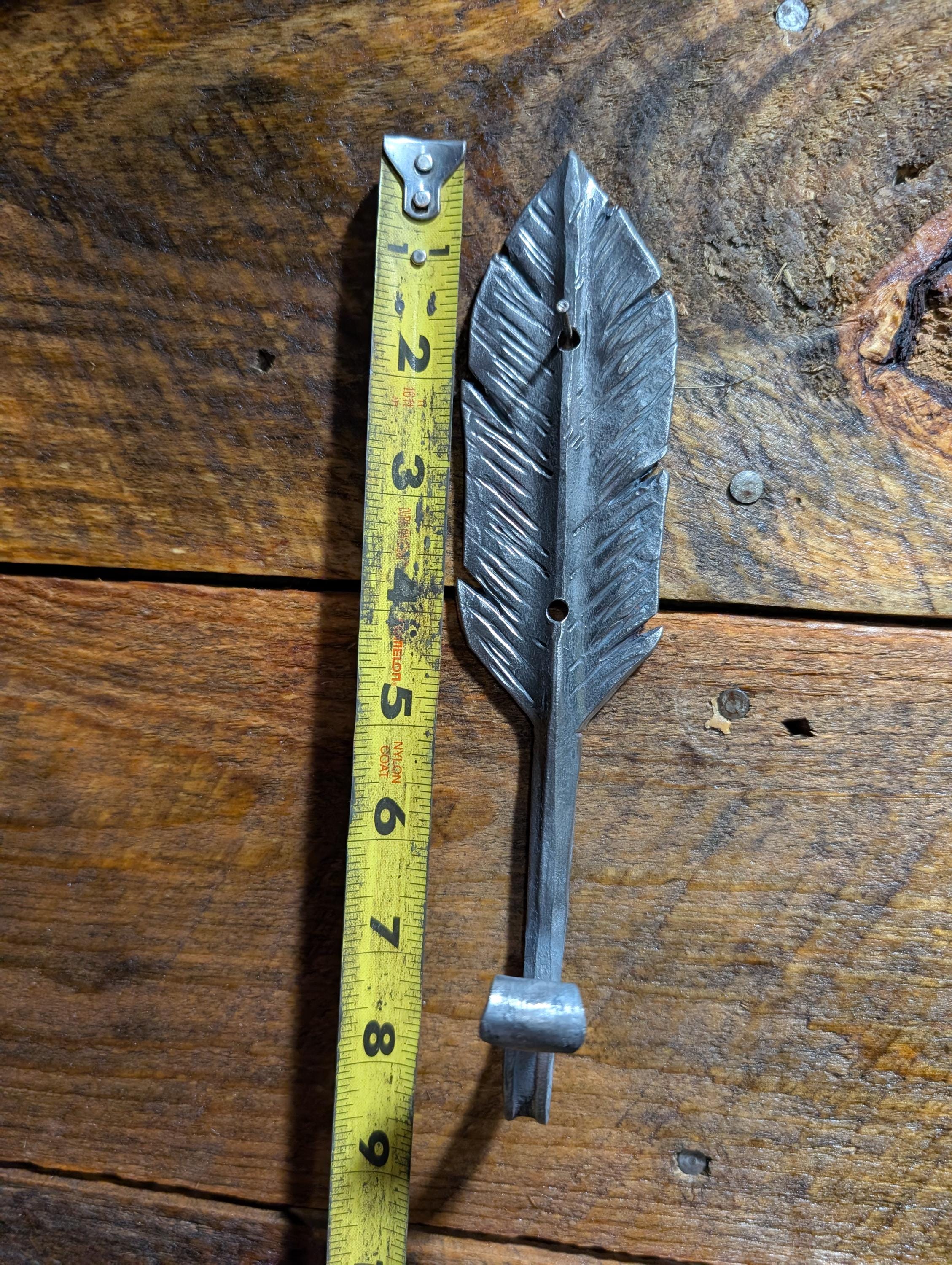 Feather Wall Hook Blacksmith Made Hand Forged - Etsy