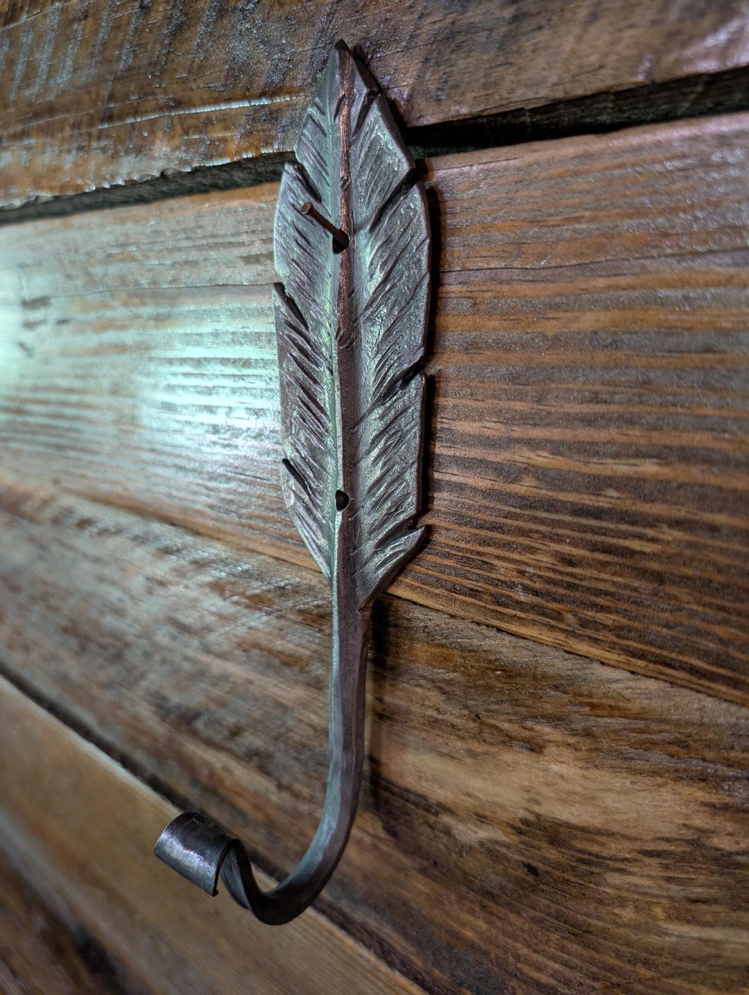 Feather Wall Hook Blacksmith Made Hand Forged - Etsy