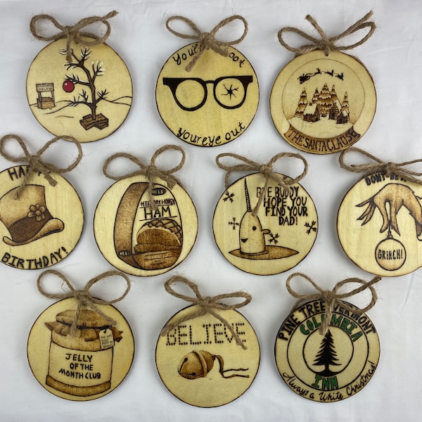 Wood Burning Ornaments - Etsy