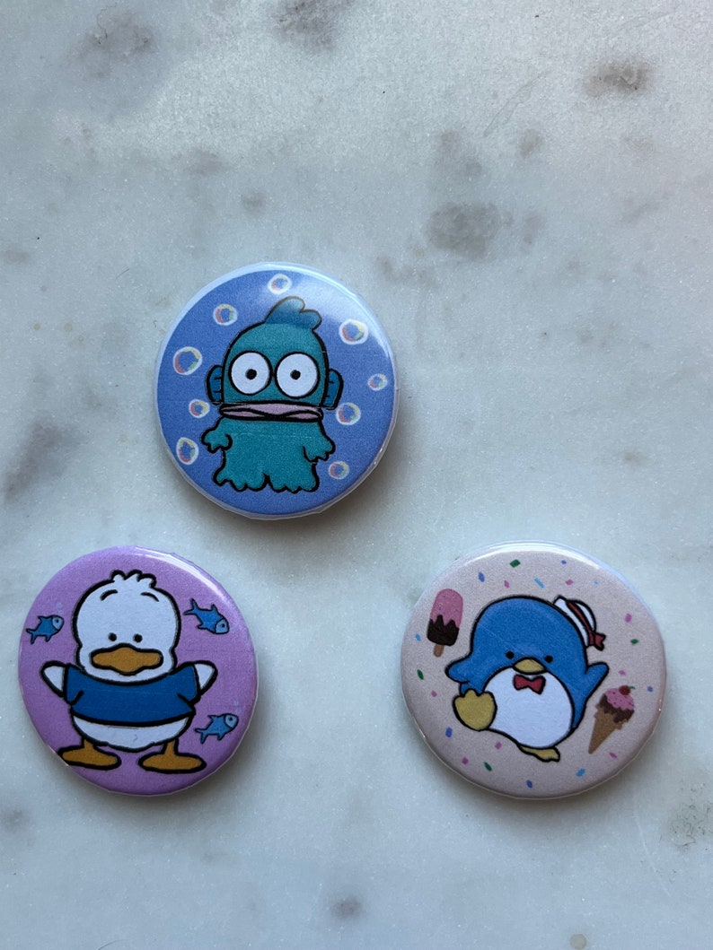 NEW Sanrio Button Pins - Etsy