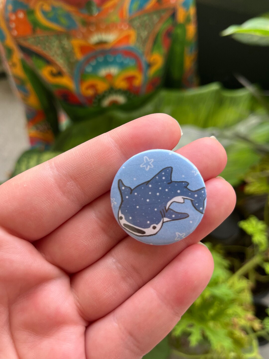 Walter the Whale Shark Pin - Etsy