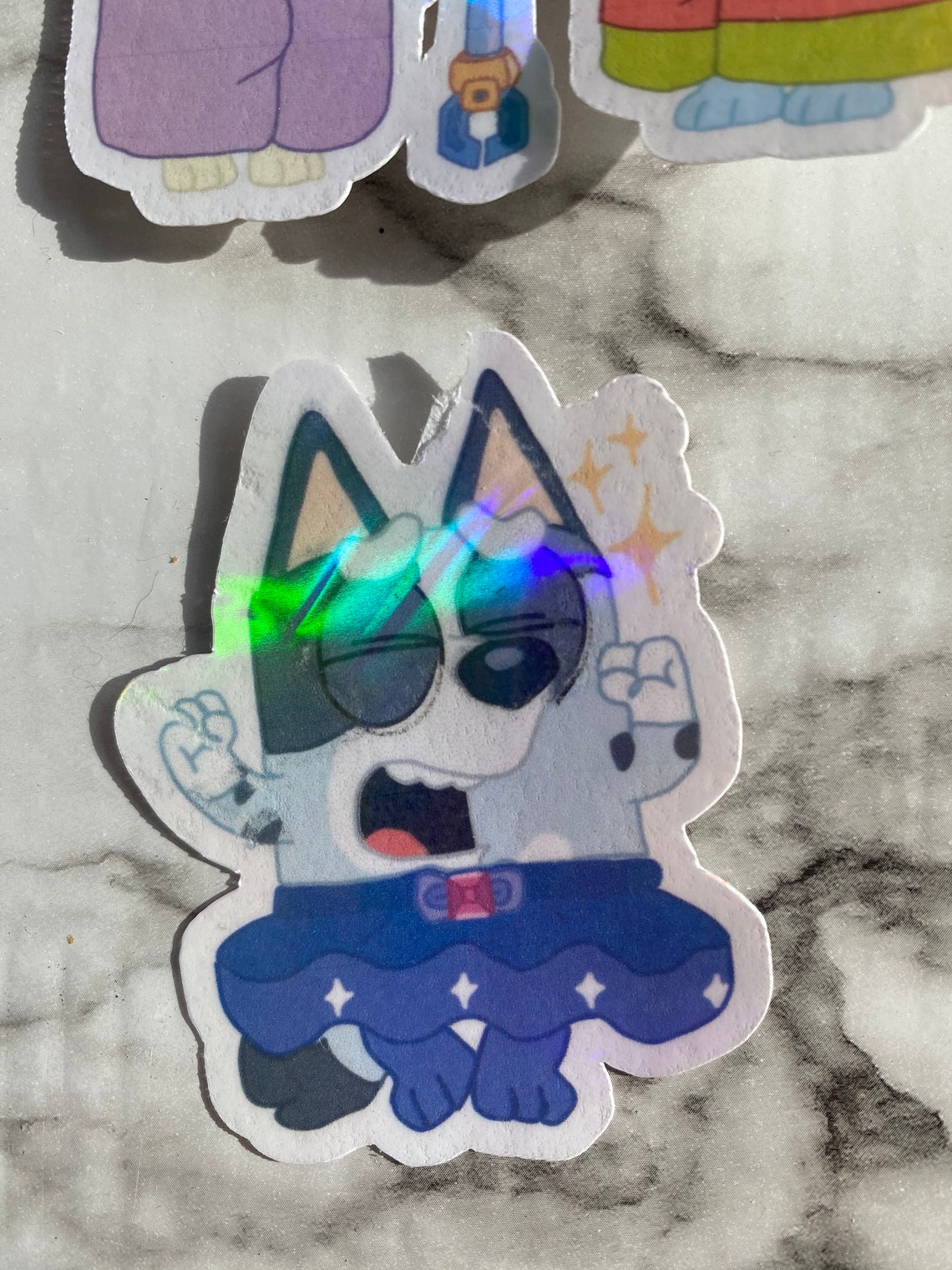 Holographic Cartoon Australian Cattle Dogs Sticker Pack - Etsy