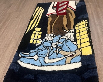 Custom Nike Floral Rug - Etsy
