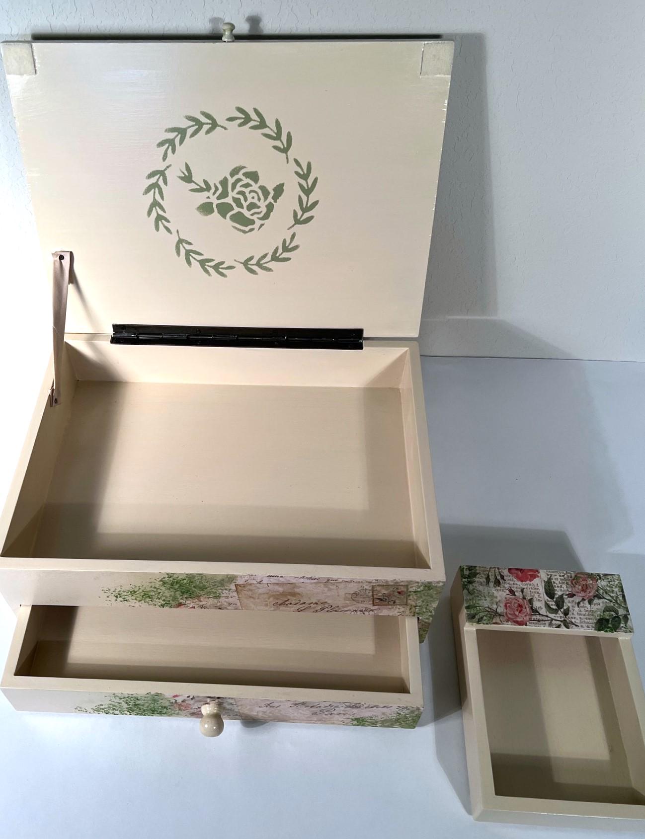 SOLD - Vintage Custom Painted and Redesigned Desk Top Organizer ...
