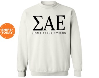Sigma Alpha Epsilon Block Letter Fraternity Sweatshirt SAE - Etsy