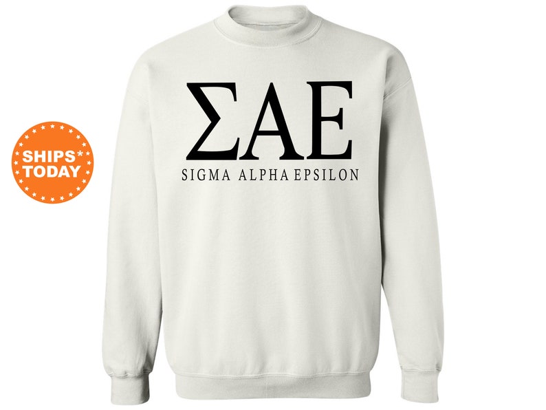 Sigma Alpha Epsilon Block Letter Fraternity Sweatshirt SAE - Etsy