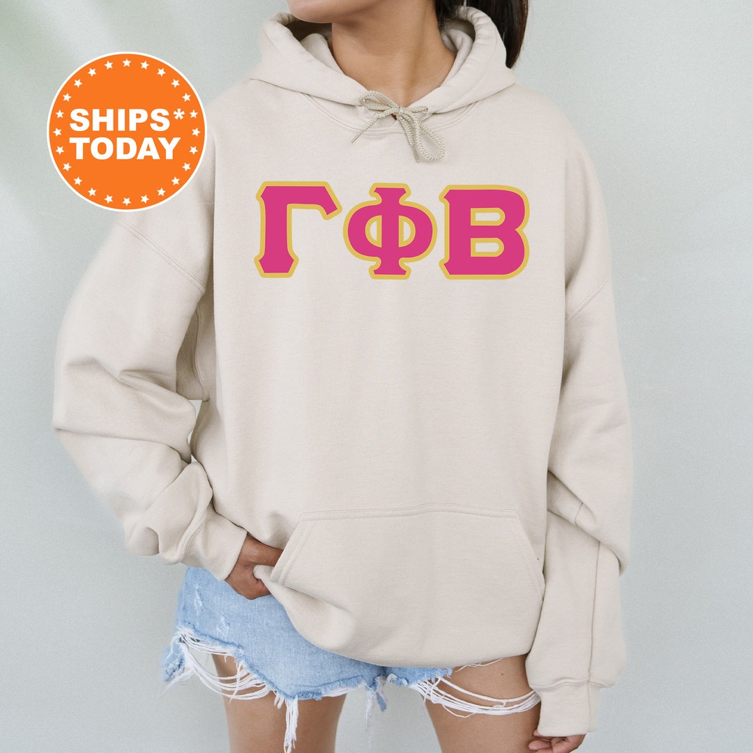 Gamma Phi Beta Pink and Gold Sorority Sweatshirt Gamma Phi Beta ...