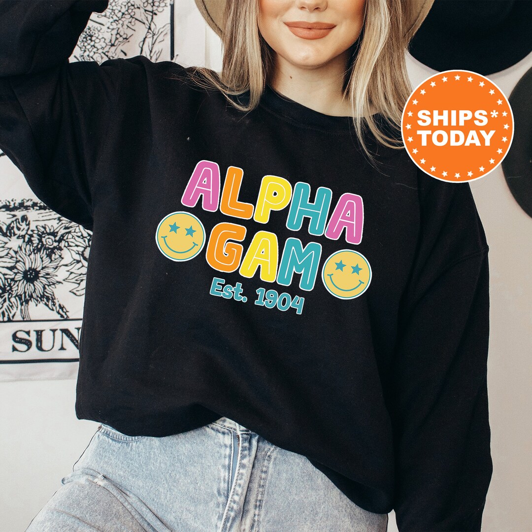 Alpha Gamma Delta Sunny Sorority Sweatshirt Alpha Gam - Etsy