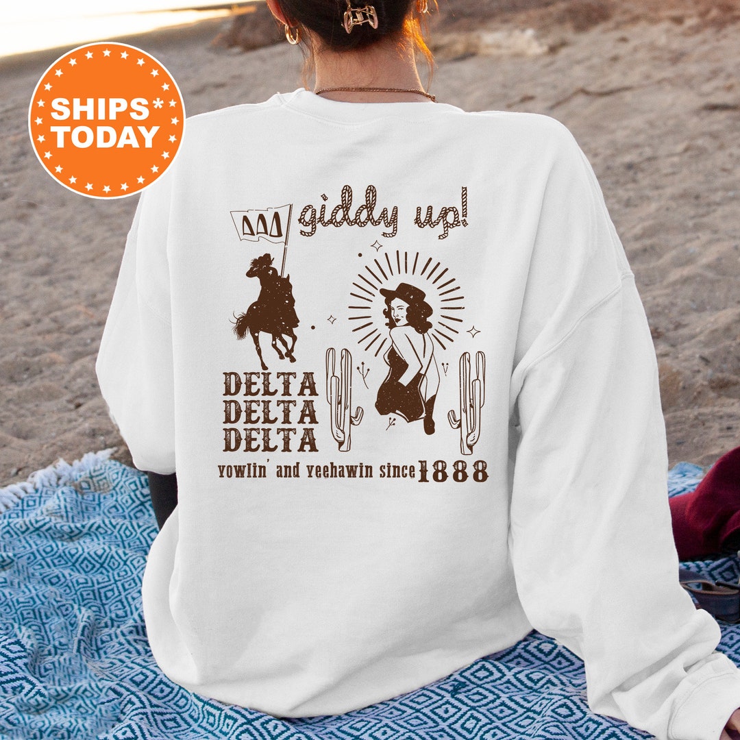 Delta Delta Delta Rustic Rodeo Sorority Sweatshirt Tri Delta - Etsy