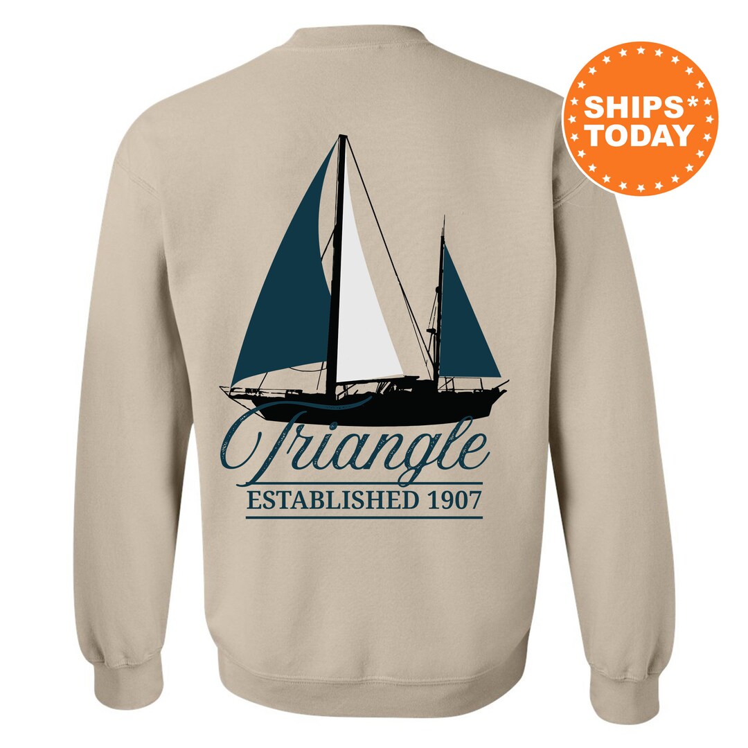 Triangle Black Boat Fraternity Sweatshirt Triangle - Etsy