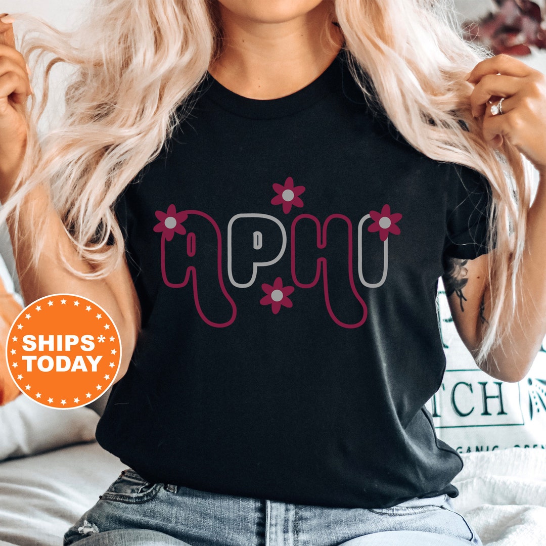 Alpha Phi Greek Blossom Sorority T-shirt APHI Comfort Colors Shirt Big ...