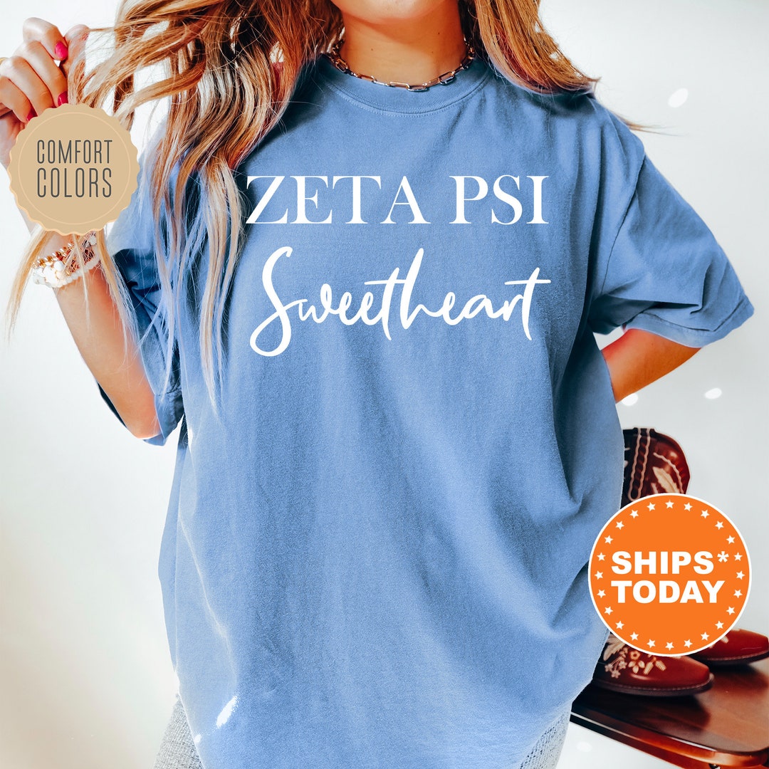 Zeta Psi Cursive Sweetheart Fraternity T-shirt Zeta Psi - Etsy