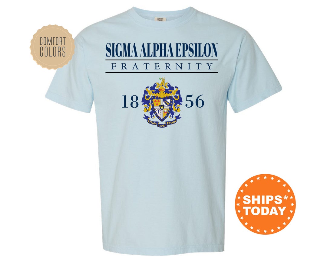Sigma Alpha Epsilon Large Crest Comfort Colors Fraternity - Etsy