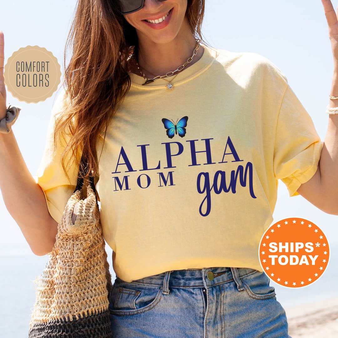 Alpha Gamma Delta Butterfly Mom Sorority T-shirt Alpha Gam - Etsy