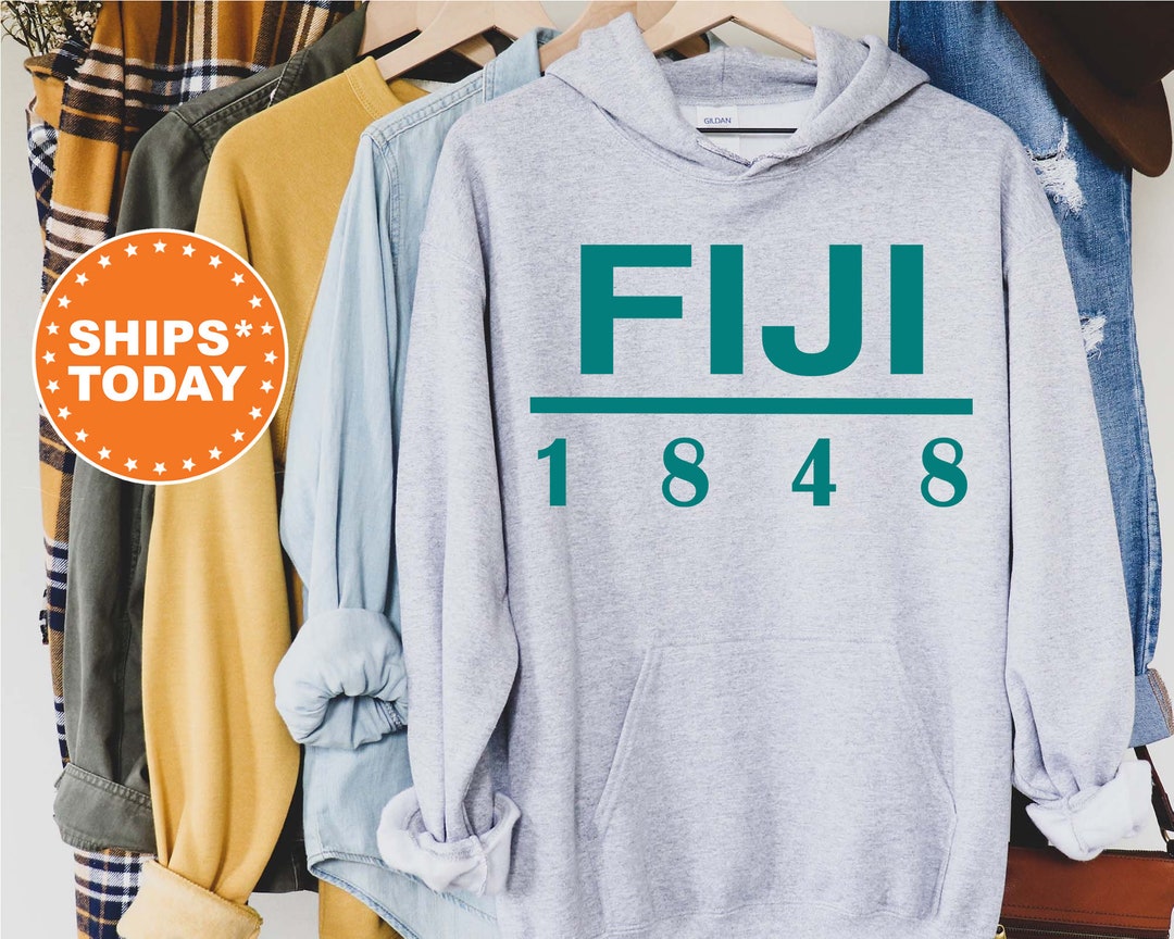 FIJI Lettered Basic Fraternity Sweatshirt FIJI Greek Letters - Etsy
