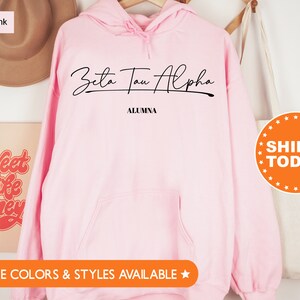 Zeta Tau Alpha Alumna Cursive Sorority Sweatshirt Gift for - Etsy