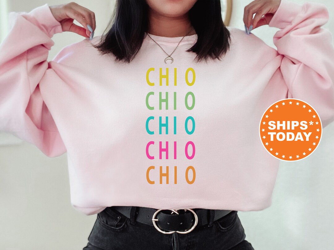 Chi Omega Modern Colors Sorority Sweatshirt Chi Omega - Etsy