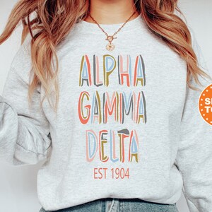 Alpha Gamma Delta Olivia Sorority Sweatshirt Alpha Gam Greek - Etsy