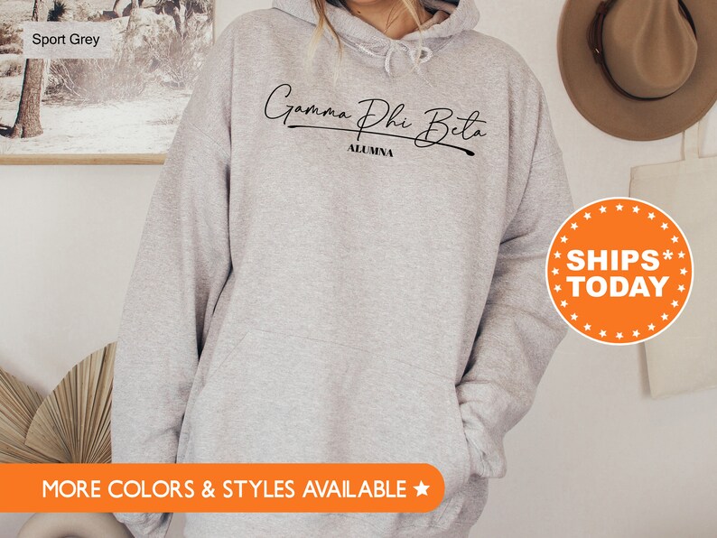 Gamma Phi Beta Alumna Cursive Sorority Sweatshirt GPHI - Etsy