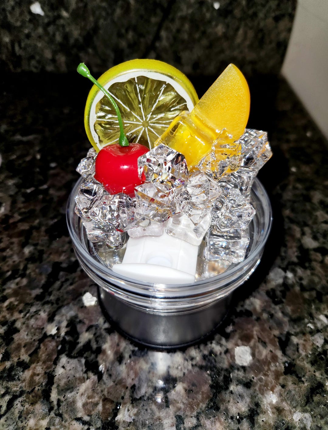 Stanley 40oz Lid Topper, Acrylic Fake Ice and Fruit - Etsy