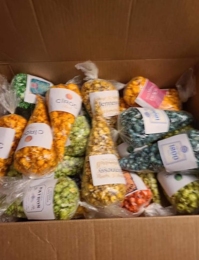 Liquor Infused Caramel Popcorn Bulk Bag, Custom Flavors - Etsy