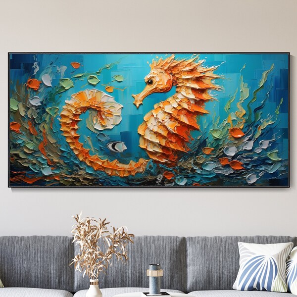 Seahorse Wall Art - Etsy