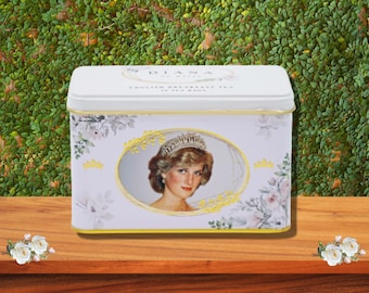 Diana Princess of Wales White Tea Tin 40 Bags of English Breakfast ...