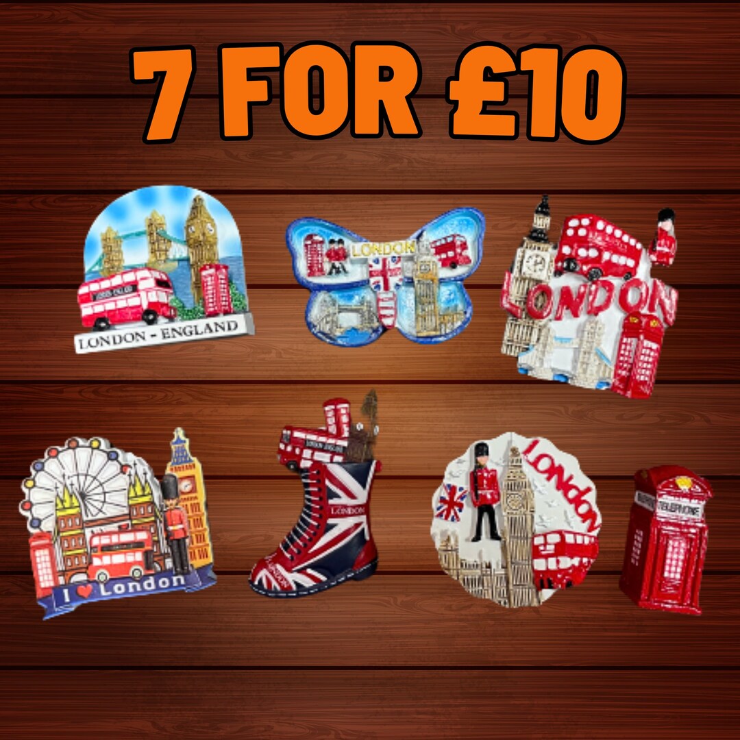 7X 3D Ceramic Fridge Magnet Quality LONDON ICONS SOUVENIRS Collectable ...