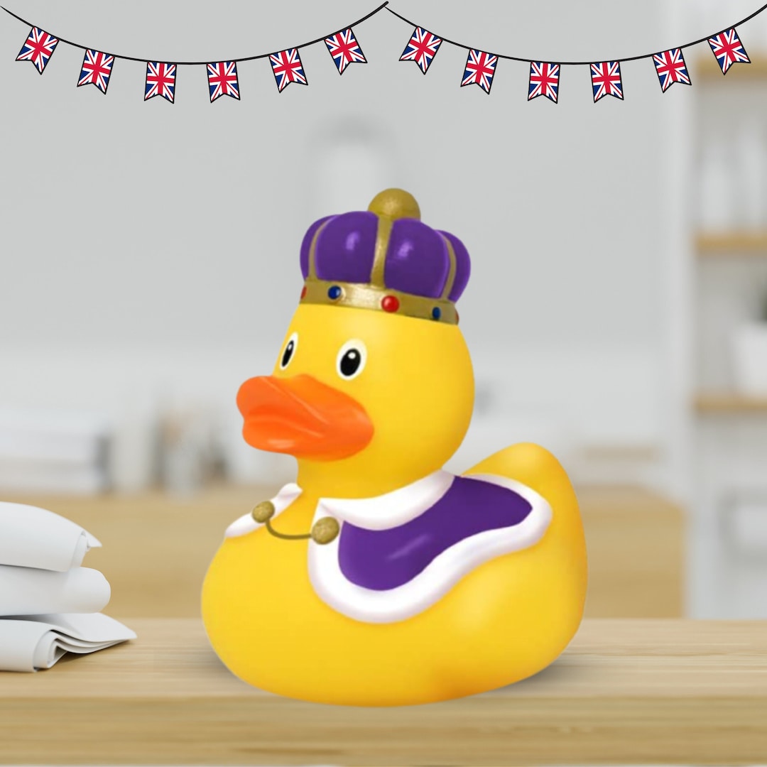 King Charles III Coronation Rubber Duck Royal Crown Commemorative Bath ...