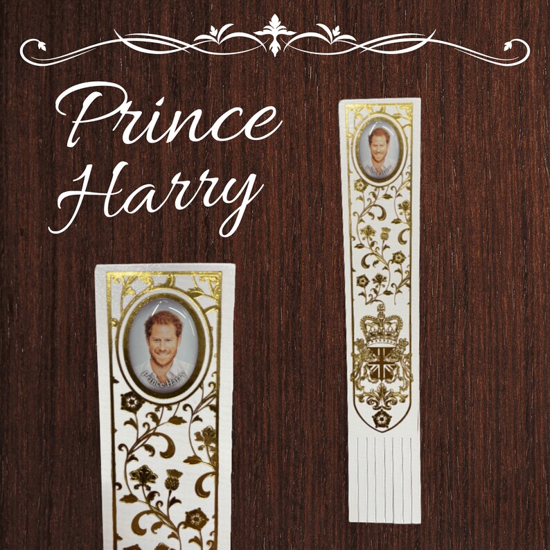Royal Family Leather Bookmark King Charles Prince Harry - Etsy UK