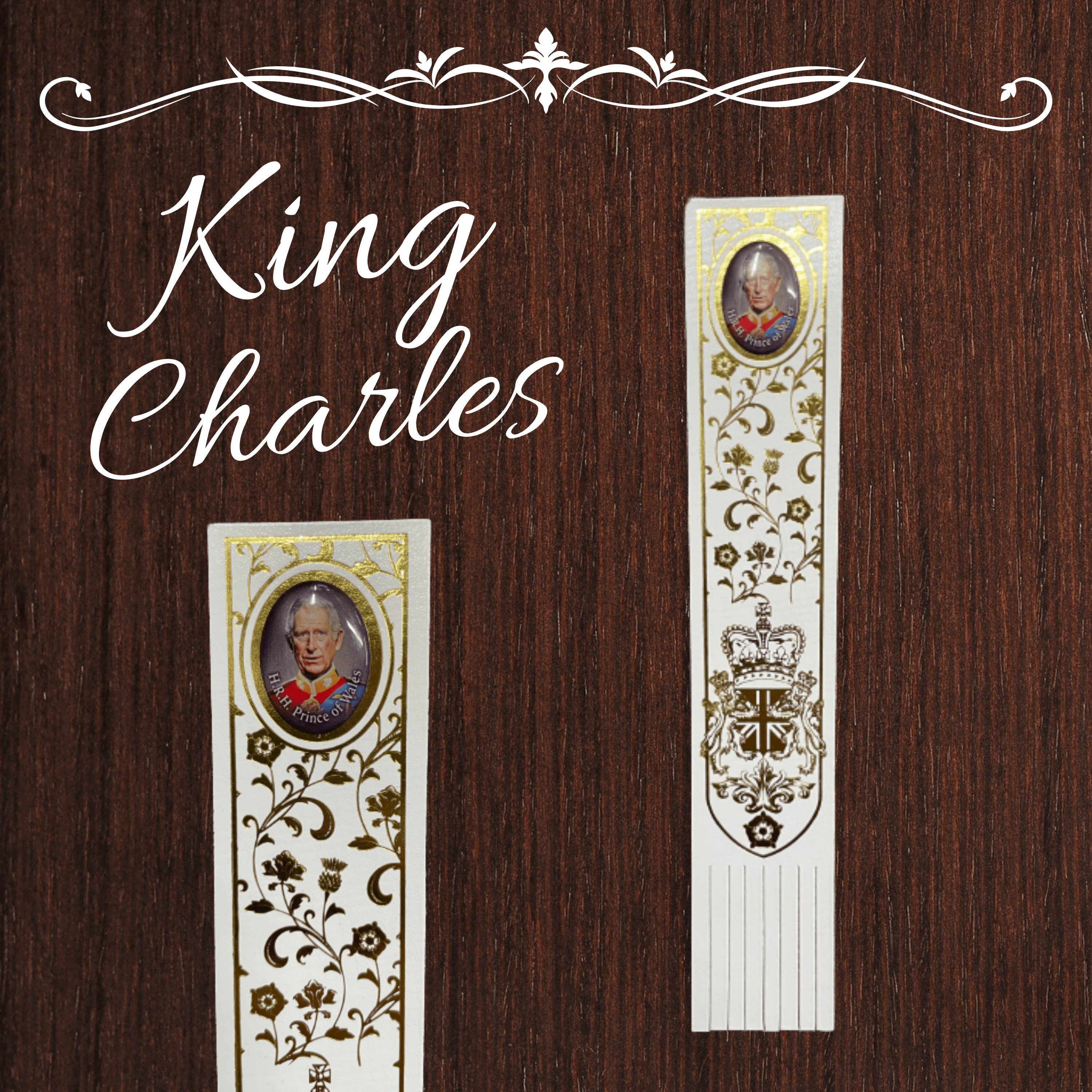 Royal Family Leather Bookmark King Charles, Prince Harry, Prince ...