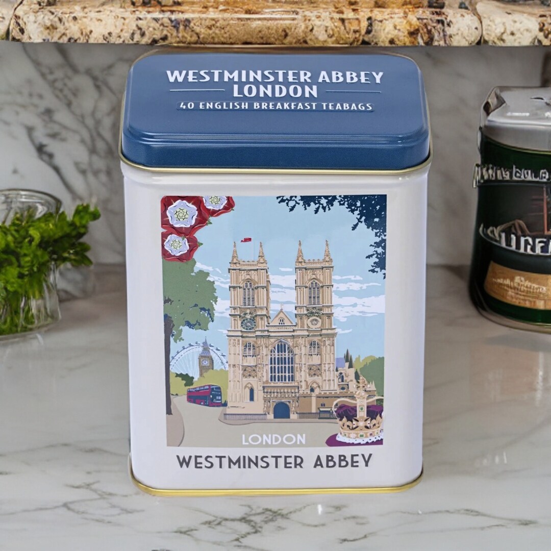 Westminster Abbey London English Tea Caddy Tin 40 English Teabags ...