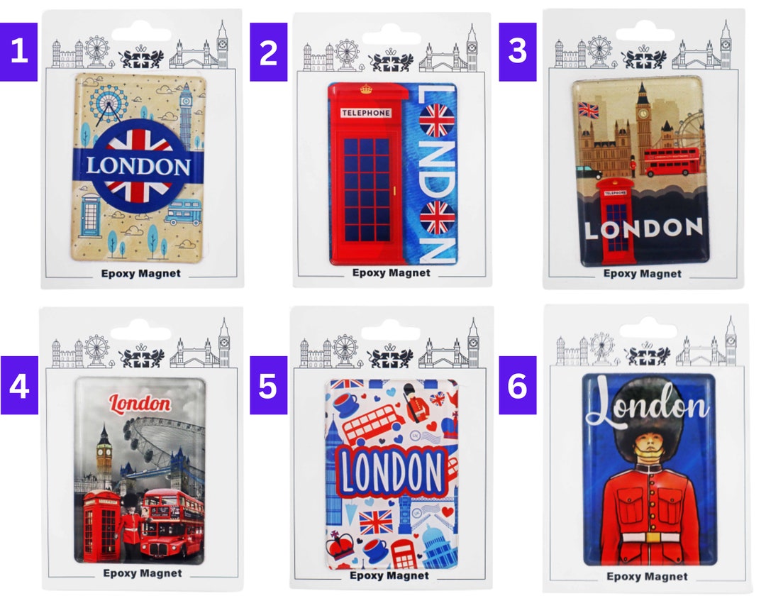 London Souvenir Epoxy Magnets London Quality Fridge Magnets 6 Designs ...