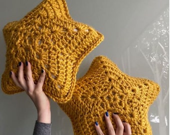 Crocheted Star Pillow - Etsy
