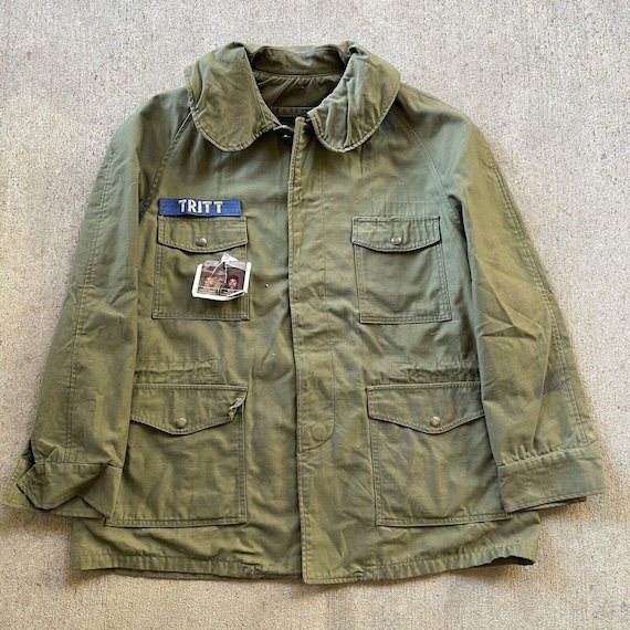 Vintage US Military USAF Field Jacket W Patch & Photo - Gem