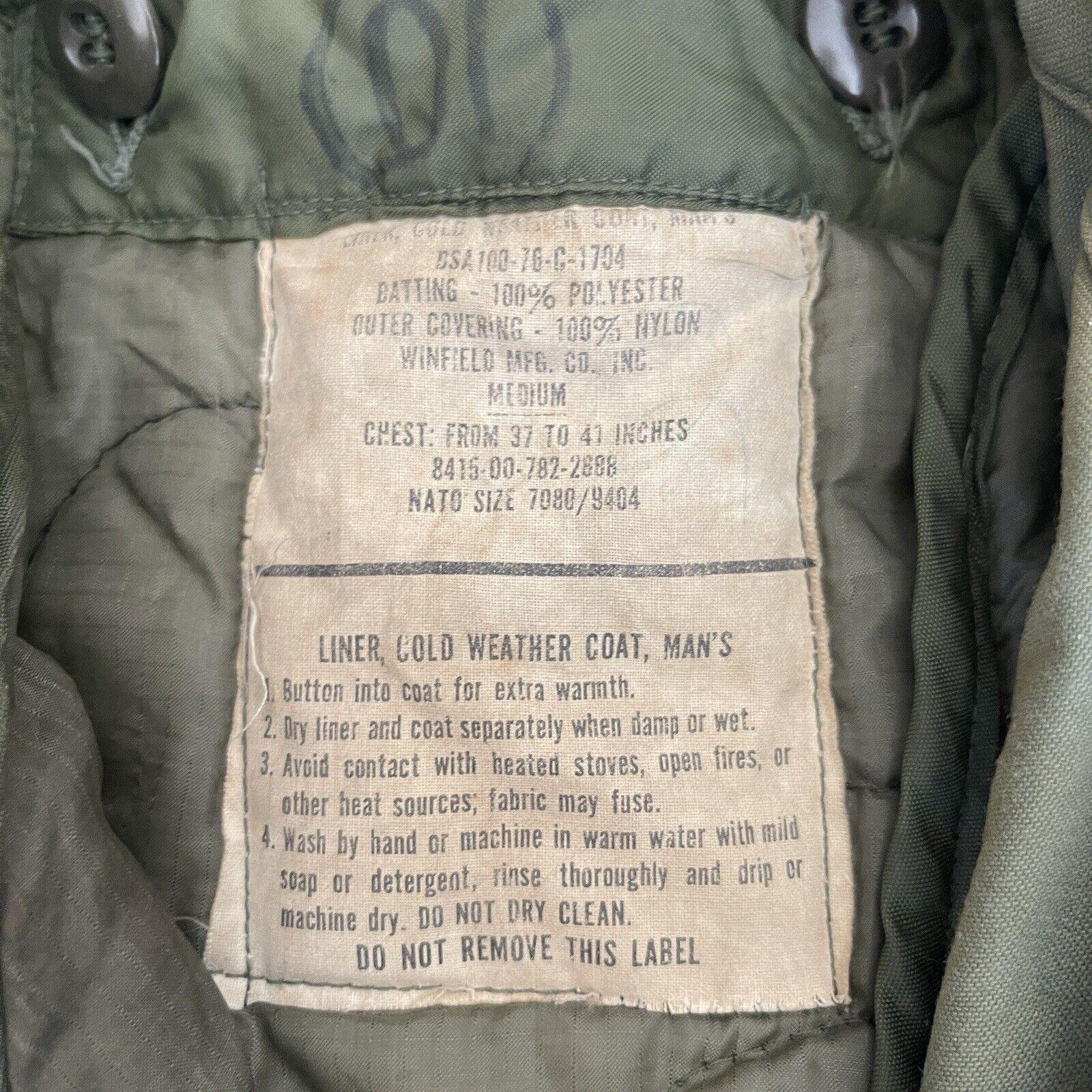 Vintage US Military M-65 Cold Weather Field Jacket Small Regular - Etsy