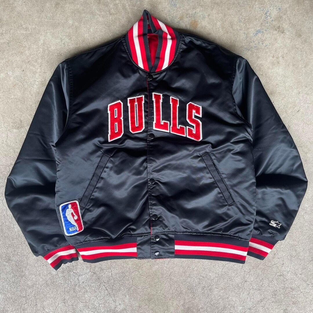 Vintage 1990s Reversible Starter Chicago Bulls NBA Bomber Varsity ...