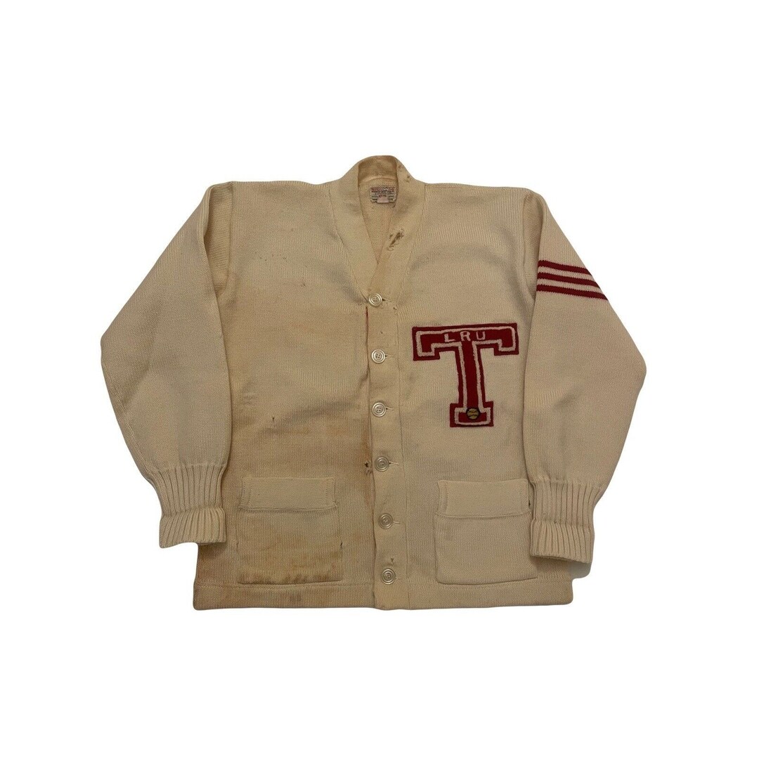 1950s ULAR Trojan Letterman Cardigan Sweater - Etsy